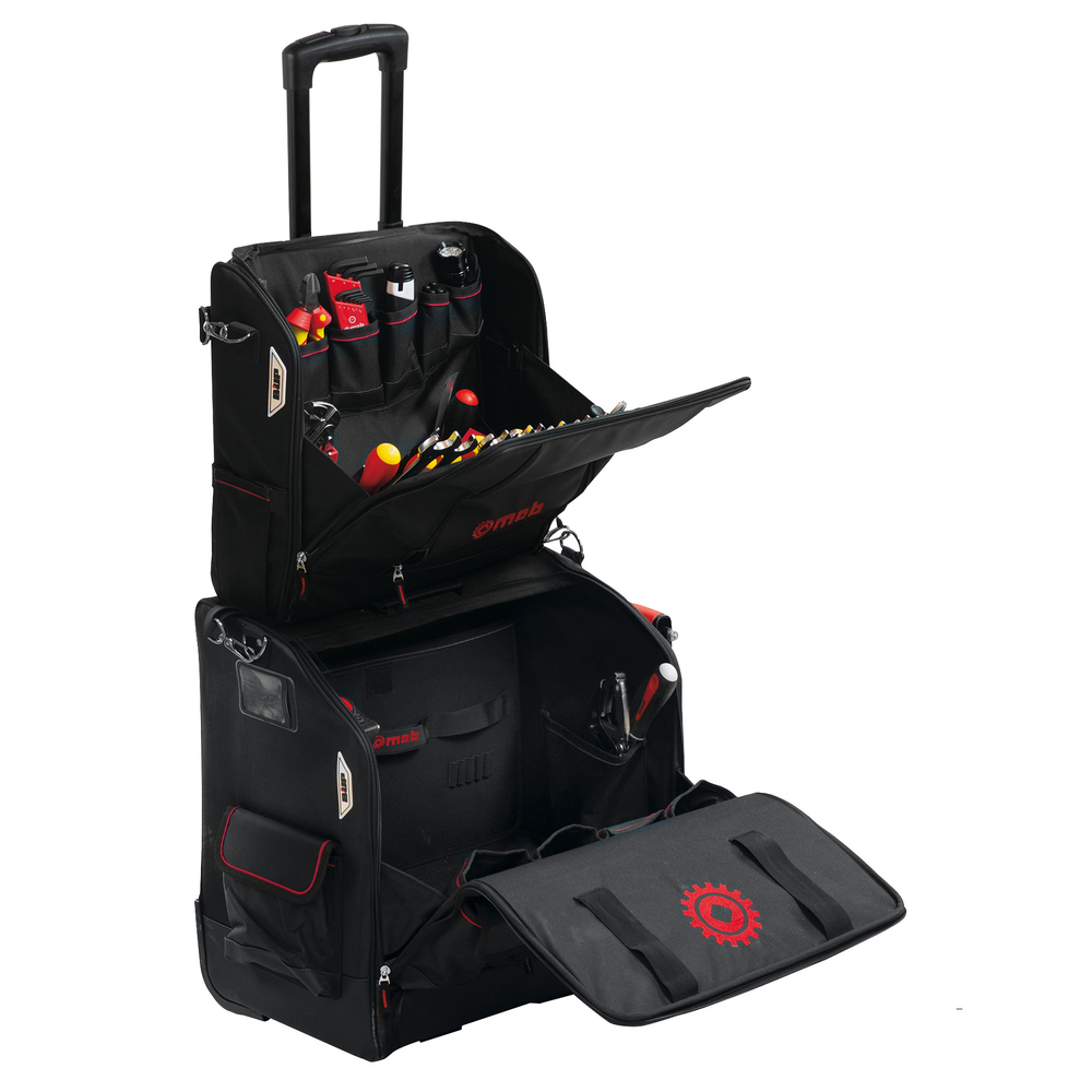 VALISE TEXTILE B'UP MOB TROLLEY + 116 OUTILS ELECTRICIEN 959...