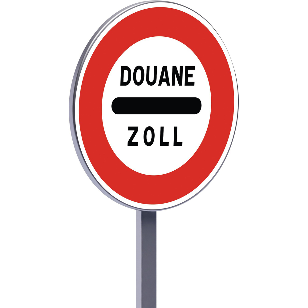 Panneau permanent B4 650 c2 arrêt au poste de douane TALIAP...
