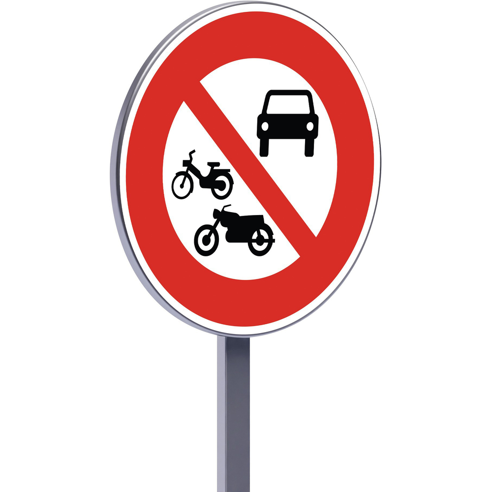 Panneau permanent B7b 850 c2 accès interdit à tous les vé...
