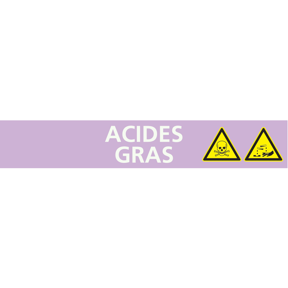 Signalétique de marquage ACIDES 156X26 Acide gras 156x26mm ...