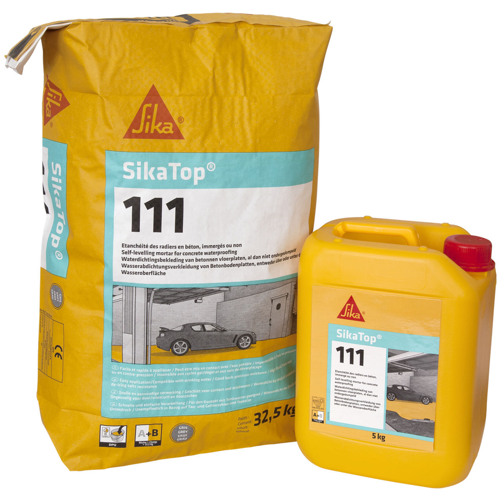 MORTIER AUTOLISSANT KIT DE 37,5 KG DE SIKATOP-111 - SIKA - 4...