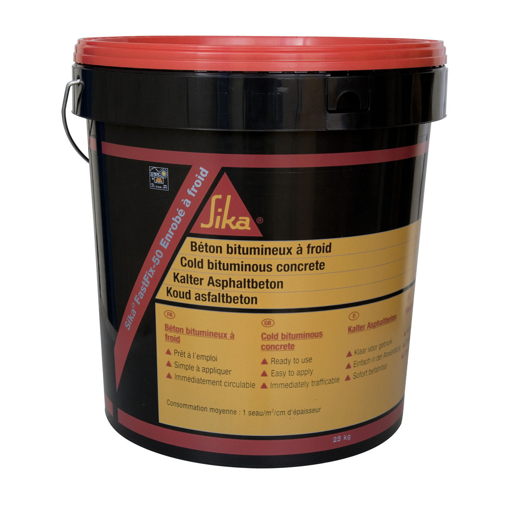 SIKA FASTFIX-50 ENROBE BITUMINEUX À FROID - SEAU DE 25 KG