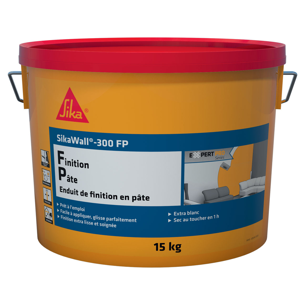ENDUIT DE FINITION EN SEAU 15KG SIKAWALL 300 FP - SIKA - 628...
