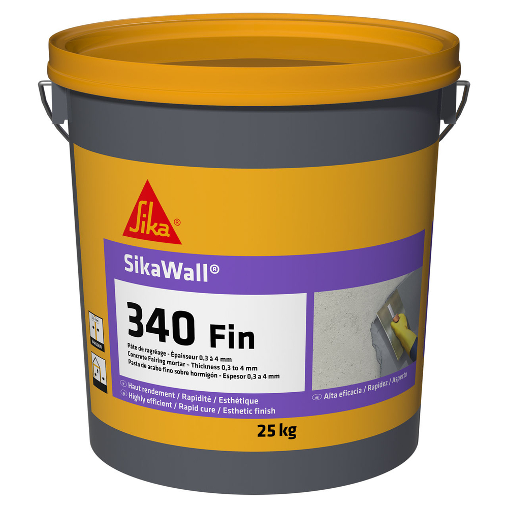PÂTE DE RAGRÉAGE SEAU DE 25KG DE SIKAWALL-340 FIN - SIKA