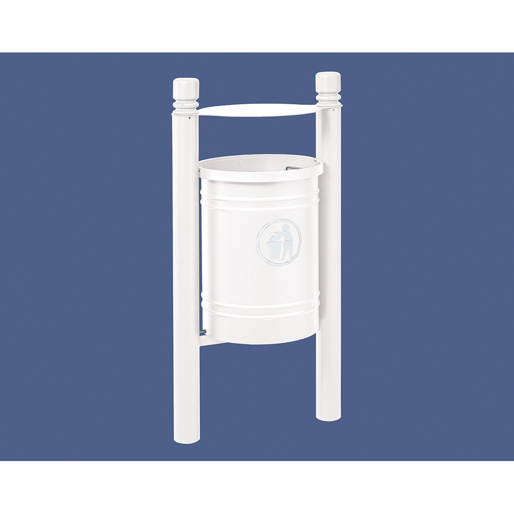 Corbeille Saintonge City 40 litres RAL9010 - seau intérieur...