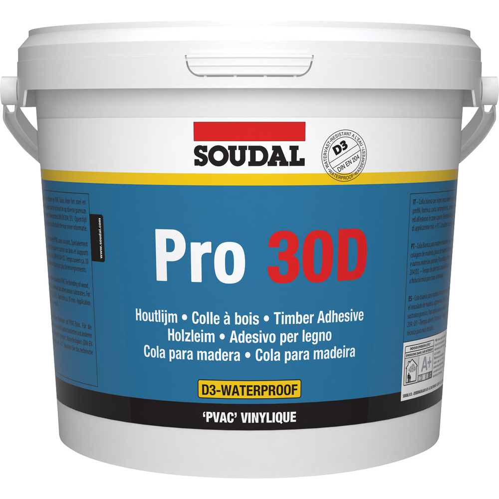 Seau avec bec verseur 5 kg colle à bois blanche résistante...