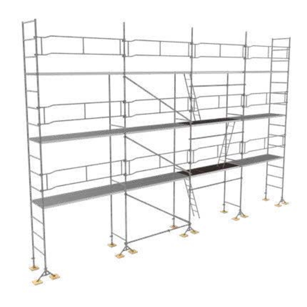 Echafaudage ACIER fixe M49 104 m² MASTER structure seule