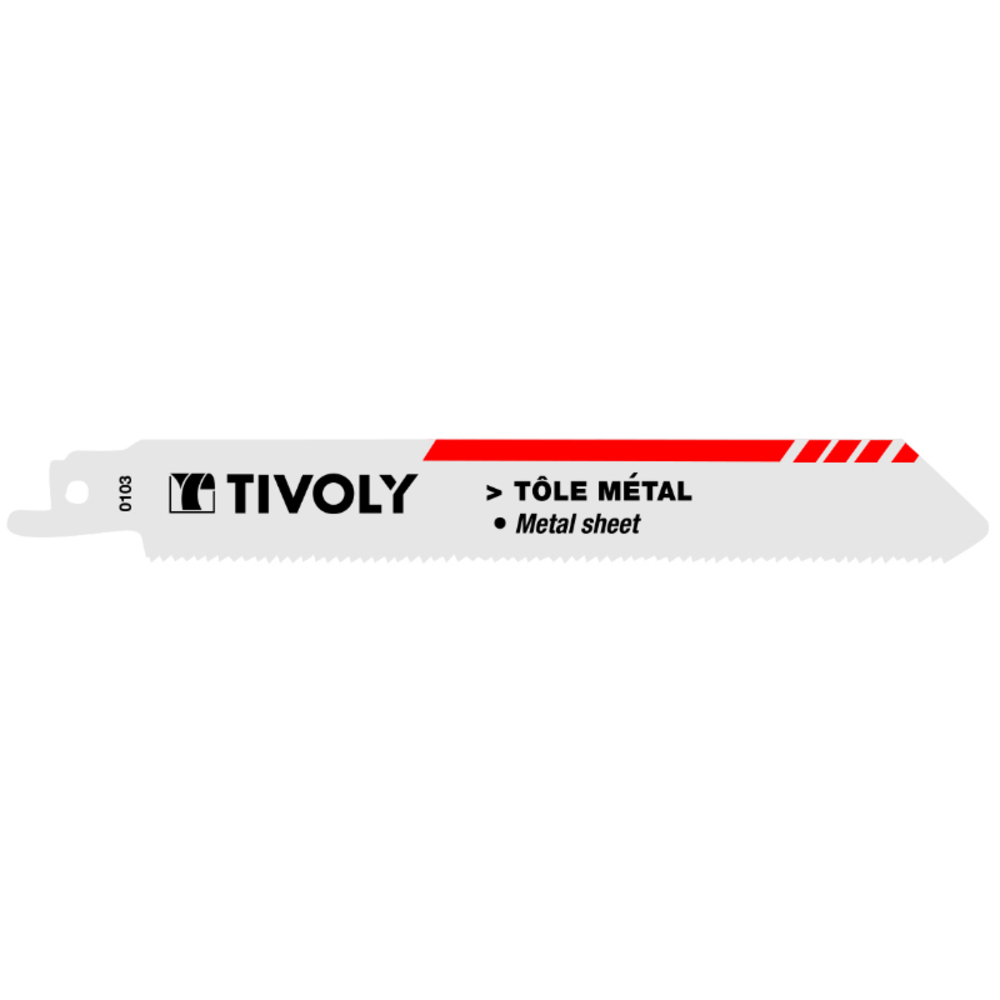 Lame de scie sabre -Pour tôle métal et inox -Attache unive...